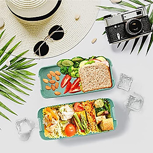 Meltset Bento Boxes Lunch Box for Kids Adults with Insulation Bags, Spoon and Fork, Stackable Meal Prep Container, Japanese Bento Lunch Box 3-In-1 Compartment Leak-proof Layered Lunch Box