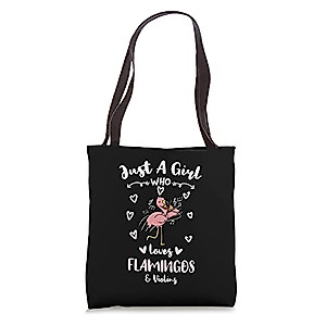 Just A Girl Who Loves Flamingos And Violins Tote Bag