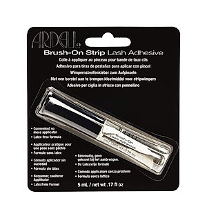 Ardell Brush On Strip Lash Adhesive, Clear Lash Glue for Strip Lashes, Quick-Drying, Waterproof, Latex-Free, 5ml