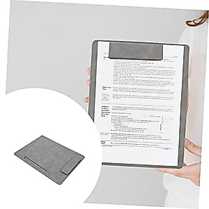 Ciieeo Folder Board Folder Organizer Magnetic Clipboard Document Organizer A4 File Organizer Exam Paper Base Paper File Organizer Office Document Clip Office Grey Cup Holder Pu Metal