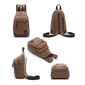 UISKOOPW Sling Bag Small Crossbody Backpack Casual Daypack for Women Men