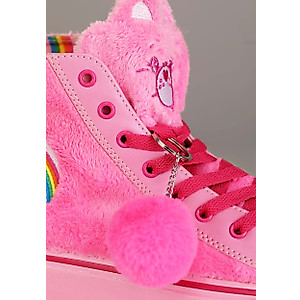 Care Bears Adult Pink Cheer Bear Shoes with Faux Fur and Embroidered Details (US Footwear Size System, Adult, Women, Numeric, Medium, 5)