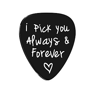 Anniversary Guitar Pick Gifts for Boyfriend Husband I Pick You Guitar Pick for Him Fiance Fathers Day Gift Christmas Birthday Gifts Valentines Day Gifts for Men