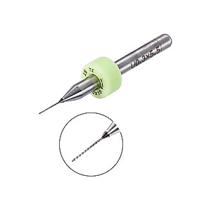 uxcell PCB Drill Bits 0.3mm Tungsten Carbide Rotary Tool Jewelry CNC Engraving Print Circuit Board Micro Drill Bits 1/8 Inch Shank 2 Set (20 Pcs)