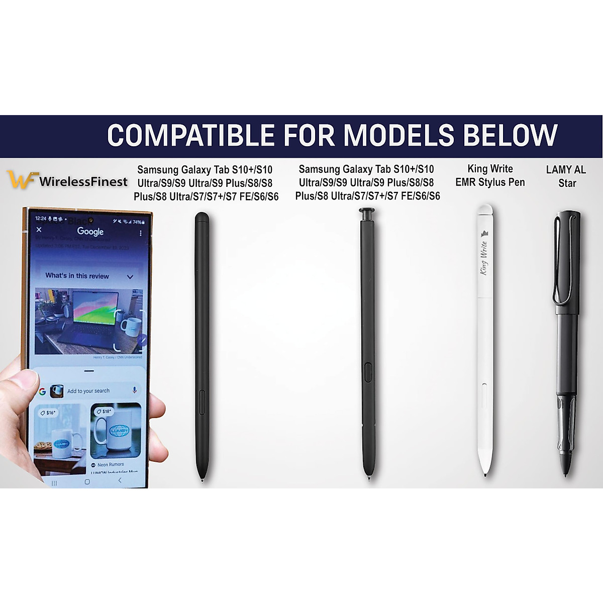 Soft Metal Nibs Tips Replacement For Samsung Galaxy Tab S10 Ultra Spen S9 S8 S7 S10+ S9+ S8+ Tab S9 Ultra S6 Lite S24 S23 S22 Ultra Note 9 Note 8 S Pen King Write + Tool, 10Pcs Standard + 2 Pcs Metal