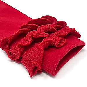 Bowbear Cheerful Ruffles Baby Leg Warmers, Red