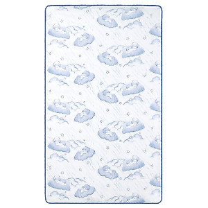 Dream On Me Sweet Dreams 88 Coil Spring Crib and Toddler Bed 6" Mattress in Blue, Green Guard Gold Certified, 17 lb