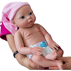 OCSDOLL 20inch Platinum Liquid Full Silicone Reborn Baby Dolls - 6.9Lbs, Lifelike Soft Silicone Newborn Baby Doll Girl，Not Vinyl Dolls,Weighted Realistic Newborn Silicone Full Body Dolls