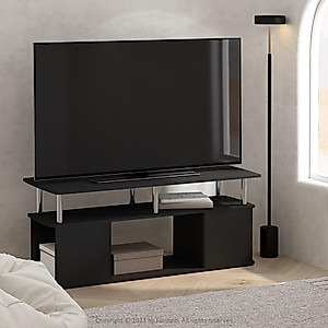 Furinno Utility Design Coffee Table, Americano/Chrome