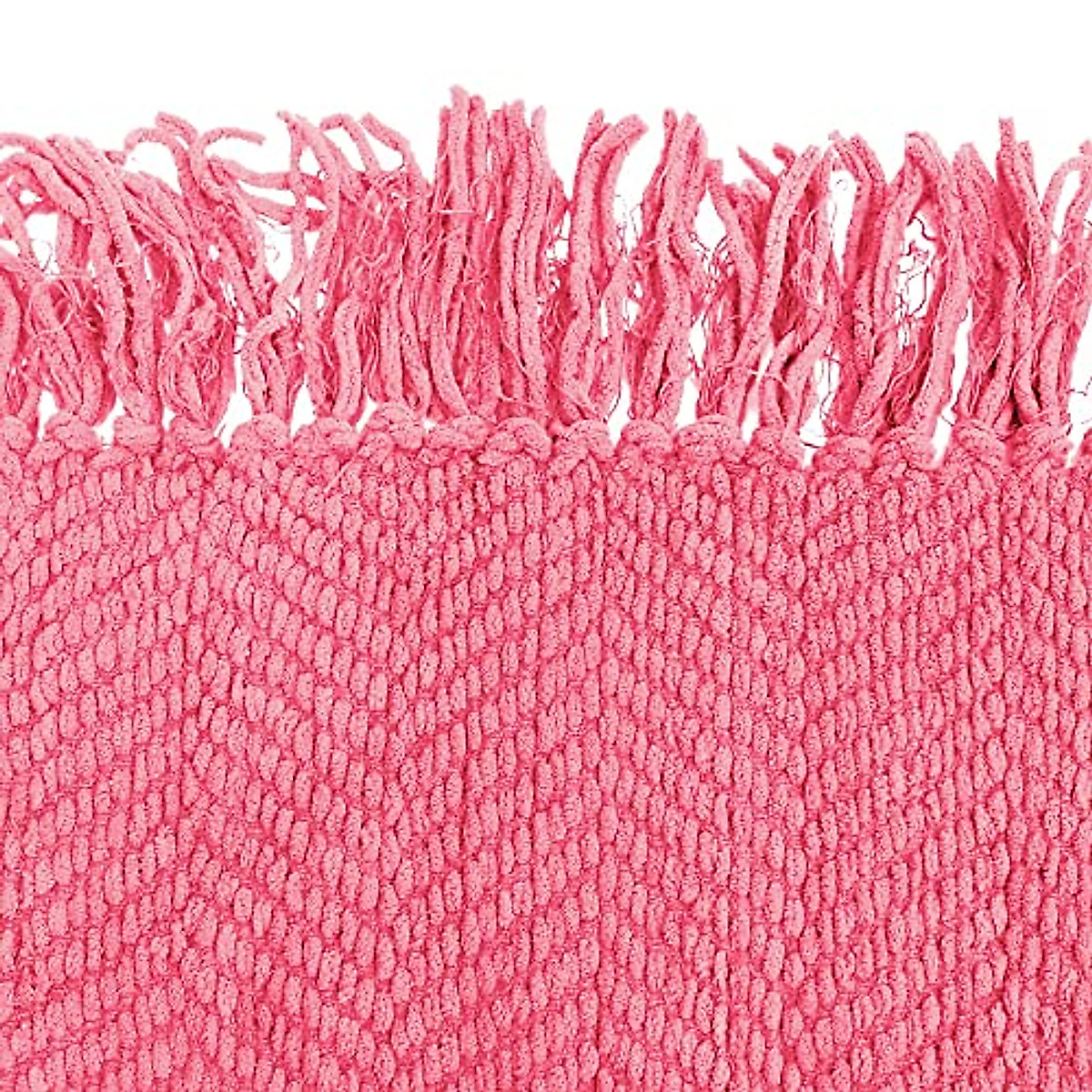 Home Soft Things Pink Throw Blanket Knitted Tweed Throw 50'' x 60'', Camellia Rose, Super Soft Cozy Warm Comfortable Breathable Throw for Living Room Chair Couch Bed Sofa Bedroom Home Décor