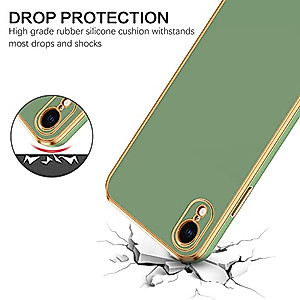 VENINGO iPhone XR Case, Phone Cases for iPhone XR,Slim Fit Soft TPU Rubber with Adjustable Wristband Kickstand Scratch Resistant Shockproof Protective Cover for Apple iPhone XR 6.1 Inch, Matcha Green