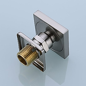 Solid Brass Body Spray Shower Jet Adjustable Massage Spa Side Sprayer Wall Mounted Shower Set, Square Brushed Nickel Finish