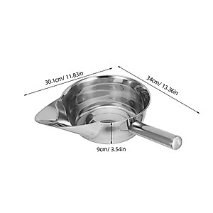 iplusmile Stainless Steel French Fry Scoop with Handle Popcorn Scoop Food Shovel Commercial Fry Bagger Scooper for Snacks Desserts Ice Dry Goods