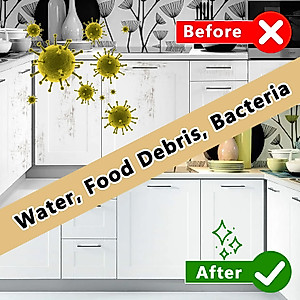 Tryly 2 Pcs Trash Cabinet Foot Pull for Trash Drawer, Metal Cabinet Foot Pull, Plastic Adhesive Cabinet Handle, Cabinet Trash Can Pull Out Kit, Handless Handle for Full Overlay Cabinet Door (2)