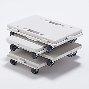 MUJI 82007848 Polypropylene Flat Dolly That Can be Connected to Vertical or Horizontal, Approx. Width 10.8 x Depth 16.1 x Height 3.0 inches (27.5 x 41 x 7.5 cm)