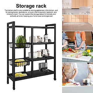 GizmoSynth Garage Storage Shelves 4-Tier Heavy Duty Shelving, Utility Storage Rack Metal Shelving Units for Warehouse Basement Shelf Rack, 31.5" W x 12.6" D x 42.52" H