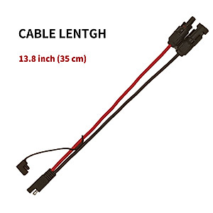 10 AWG SAE to Solar Panel Adapter, RV Solar Panel Connector Cable, Solar to SAE Connector Cable, with SAE Polarity Reverse Adapter Plug