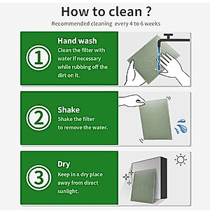 Originallife Washable Reusable Air Cleaning Filter, 9" x 15" Compatible With 3M Filtrete FAPF02, FAPF02-4, FAPF02-6, RAP.010915, RAP.01091,Replace HEPA Filter