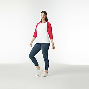 Gildan Adult Heavy Cotton 3/4 Raglan T-Shirt, Style G5700, 2 Cout (Pack of 1)