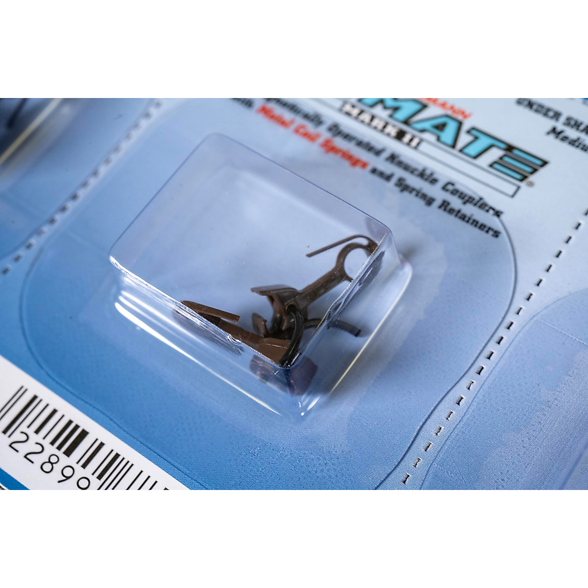 Bachmann Trains - E-Z MATE MARK II COUPLERS - MAGNETIC KNUCKLE COUPLERS with METAL COIL SPRING - UNDER SHANK - MEDIUM (12 pair/card) - HO Scale