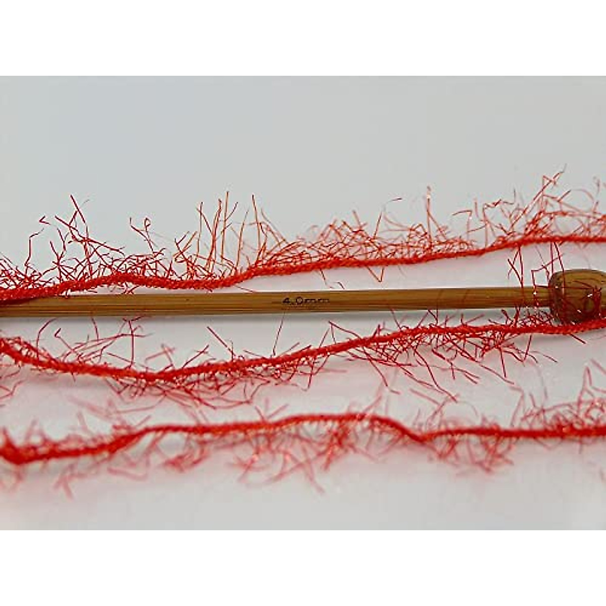 Sparkle Soft Red - Ice Yarns Metallic Lurex Nylon Eyelash Yarn 50gr 153yds