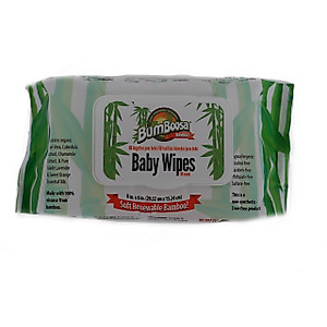 Bum Boosa Bamboo Products Baby Wipes - 12 Packs/960 Count - Thicker, Stronger, Absorbent, Easy Dispensing, Hypoallergenic, Natural Scent, Eco-Friendly