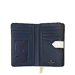 Kate Spade New York Staci Colorblock Medium Compact Bifold Wallet In Poolside