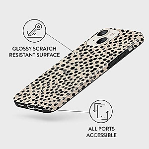 BURGA Phone Case Compatible with iPhone 14 - Wireless Charging Compatible, Hybrid 2-Layer Hard Shell + Silicone Protective Case, Heavy Duty Protection, Slim Fit, Almond Latte