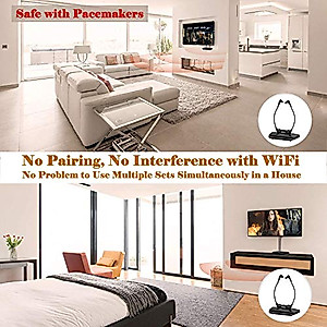 SIMOLIO Infrared Wireless TV Headphones, TV Hearing Device for Digital & Analog TVs, TV Listening Headphones for Seniors & Hard of Hearing with Voice Highlighting, Balance and Tone Adjustment SM-863D