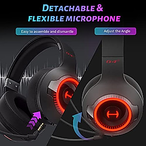 Edifier G4s Wireless Noise Cancelling Gaming Headset 15ms Ultra-Low Latency Headphones with Microphone 5.3 Bluetooth Gaming Headset 46 Hour Battery Life Gaming Headset for PC Playstation Switch Phone