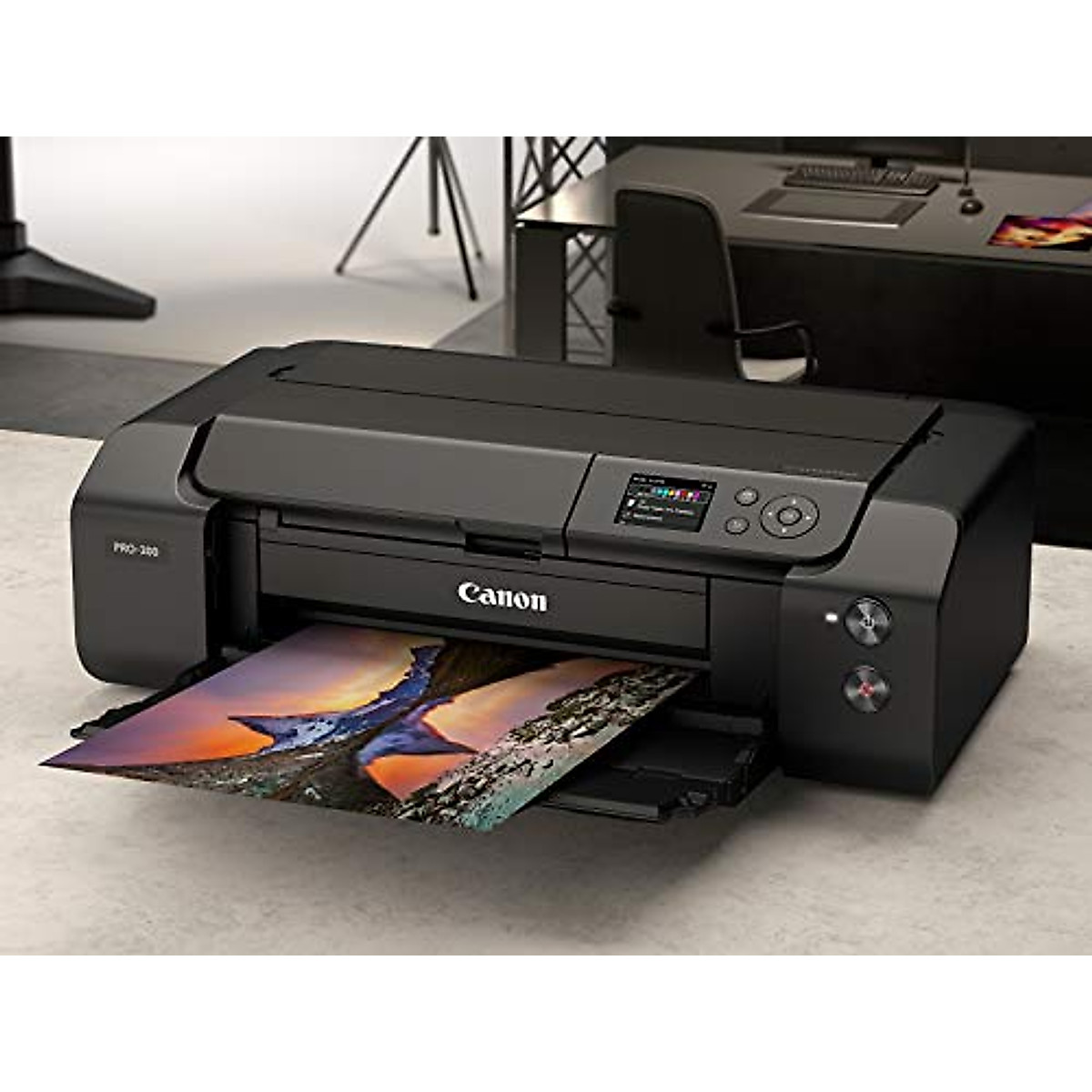 Canon imagePROGRAF PRO-300 Wireless Color Wide-Format Printer, Prints up to 13"X 19", 3.0" LCD Screen with Profession Print & Layout Software and Mobile Device Printing, Black, One Size