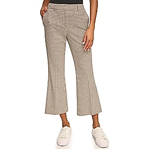 Karl Lagerfeld Paris Women's Pattern Pant, Black/Soft White Multi, 12