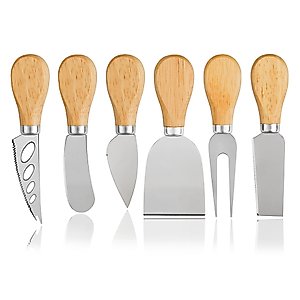 Cheese Knives Set - Cheese Knife, Cheese Spreader, Cheese Fork, Cheese Slicer, Cheese Cutter, Butter Knife – 6PCS Mini Stainless Steel Cheese Knives - Cheese Knife Set for Charcuterie Board