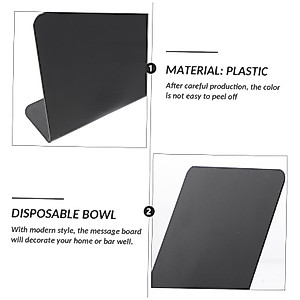 Ciieeo 16pcs Supermarket Label Chalkboard Table Chalkboard Message Board Chalkboard Kitchen Signs Chalkboard Menu Board Desk Topper Food Decor Plastic Child Hot Bend Blackboard Table