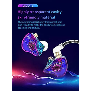 YINYOO KBEAR Storm Professional in Ear Monitor Earphones for Singers Drummers Musicians Bassists, Custom Wired Earbuds in Ear Headphones IEM, Hi Res Detachable OFC Silver-Plated Cable