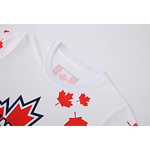 dreamecho Canada Sports Soccer Football Boys Kids Youth Jersey Shirt Kit Shorts Set (Age 8-10 Yr)