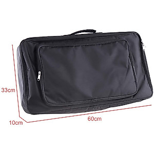 TUOREN Portable Gig Bag Guitar Effects Pedal Board Carry Bag 23.6 x 13 x 4inch Black