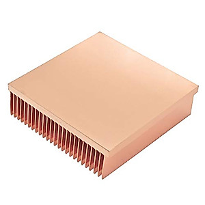 Pure Copper Skiving Fin Heatsink 50mm x 50mm x 15mm/ 1.96 x 1.96 x 0.59 inches for Electronic Chip Led Cooling