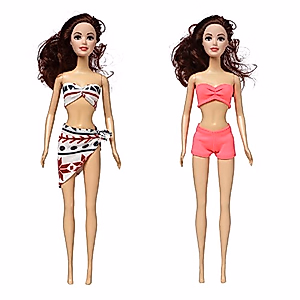 Babeilei 8 Sets of Colorful 11.5 Inch Doll Swimsuit Clothes Doll Bikini Swimsuit Bikinis for Dolls Clothing Doll Clothing