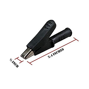 AST Labs Test Lead Banana Plug Stackable to Alligator Clip Heavy Duty 39"