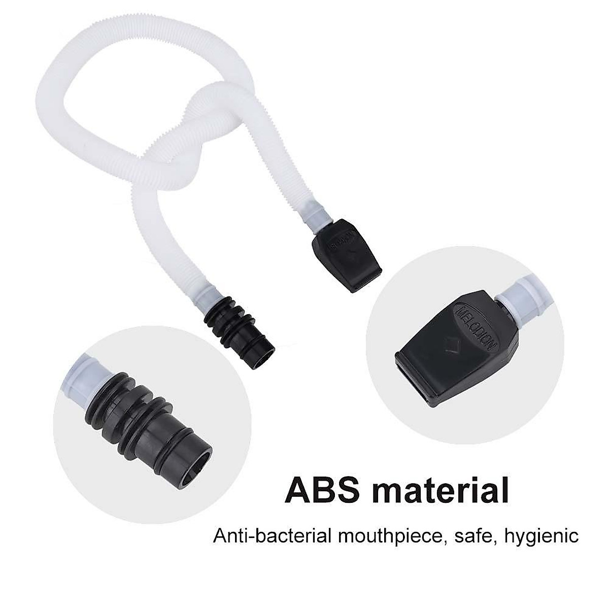 Melodica Tube, Flexible Plastic Tube With Mouthpiece Replacement For Pianica Melodica 57cm