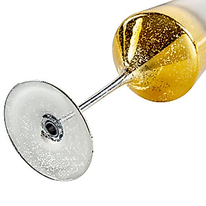 MyGift Modern Gold Plated Gradient Holiday Wine Glass, Sparkling Wine Stemmed Glasses, Ombre Prosecco Wine Glass, Cocktail Mimosa Glass Set, Christmas New Year Toasting Glass, Set of 2