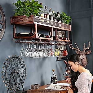 Wine Racks Metal Iron Wine Rack Upside Down Glass Holder Insert Glass Frame Hanging Wine Rack Wine Rack Creative Tall Cup Holder Glassware Rack (Size : L120*W35cm)