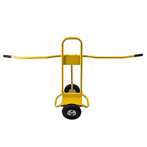 biosp Panel Truck Dolly Cart with 1200 LBS Load Capacity All Terrain Drywall Sheet Cart with Wheels Heavy Duty Rolling Panel Dolly Service Cart for Handling Sheetrock Drywall Plywood Lumar, Yellow