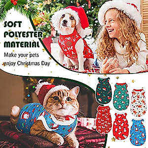 12 Pieces Christmas Dog Shirt Bulk Dog Christmas Outfit Christmas Dog Clothes Puppy Christmas Shirt for Small Dogs Christmas Home and Party Dog Supplies (Large)