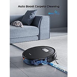 Laresar Robot Vacuums and Mop Combo, Max 4500Pa Suction, Evol 3 Robotic Vacuum Cleaner with Auto Carpet Boost, Self-Charging, App&Remote&Voice Control, Super-Slim, Ideal for Pet Hair and Carpets
