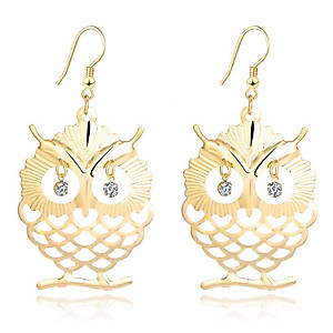 Owl Bird For Womens Stud Dangle Animal Cute Pretty Jewelry Earrings 4 Pairs Set Pack Deal