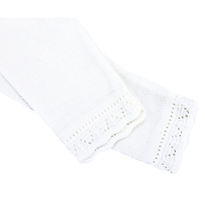 Lilax Baby Girls' Knit Long Sleeve Button Closure Bolero Cardigan Shrug 12-18 Months White