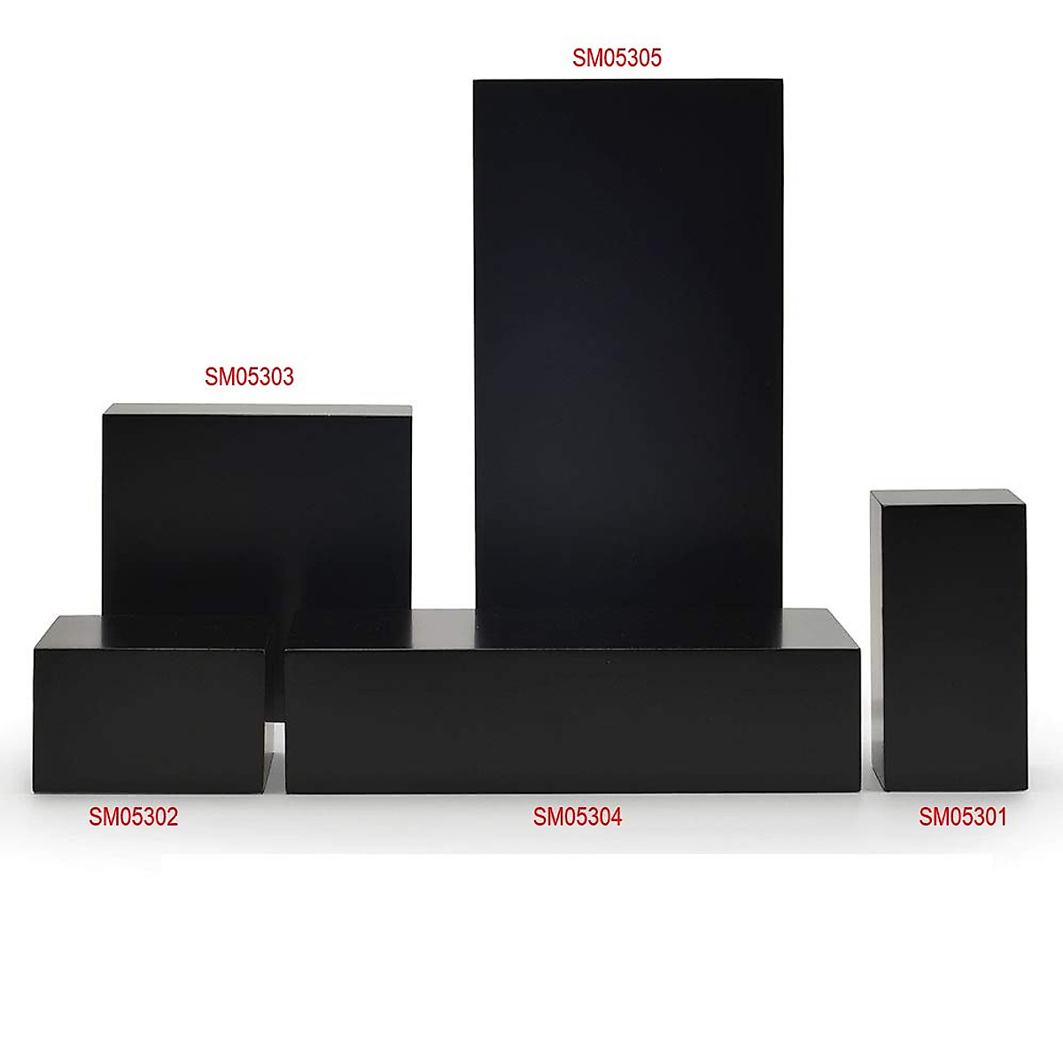 Oirlv Solid Wood Minimalism Style Jewelry Display Stand Showcase Jewelry Organizer Black Square Holder (SM05303)