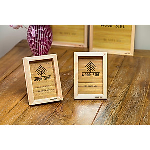 Wooden Picture Frames 8x10 with Real Glass - Set of 2 - Eco Unfinished Wood - Thick Borders and Natural Wood Color for Wall Hanging and Desktop Photo Frame